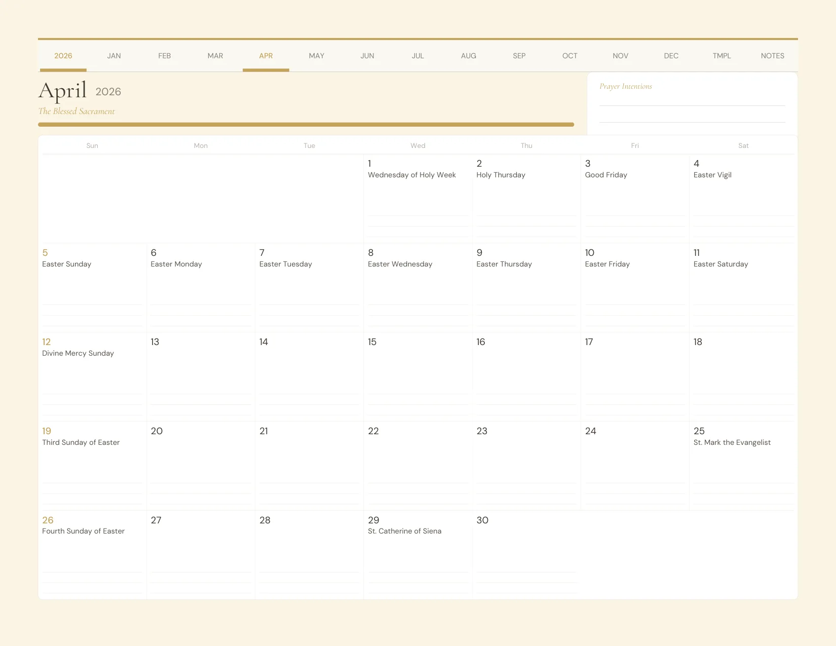 Free Catholic Digital Planner | GoodNotes, Notability, Xodo